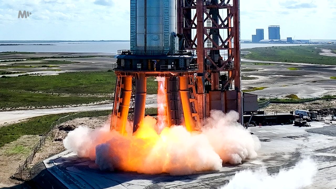 Zážeh rakety Super Heavy i lodě Starship | Stream